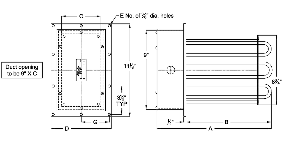 Series dl tubular air duct heater - Southeast Thermal Systems